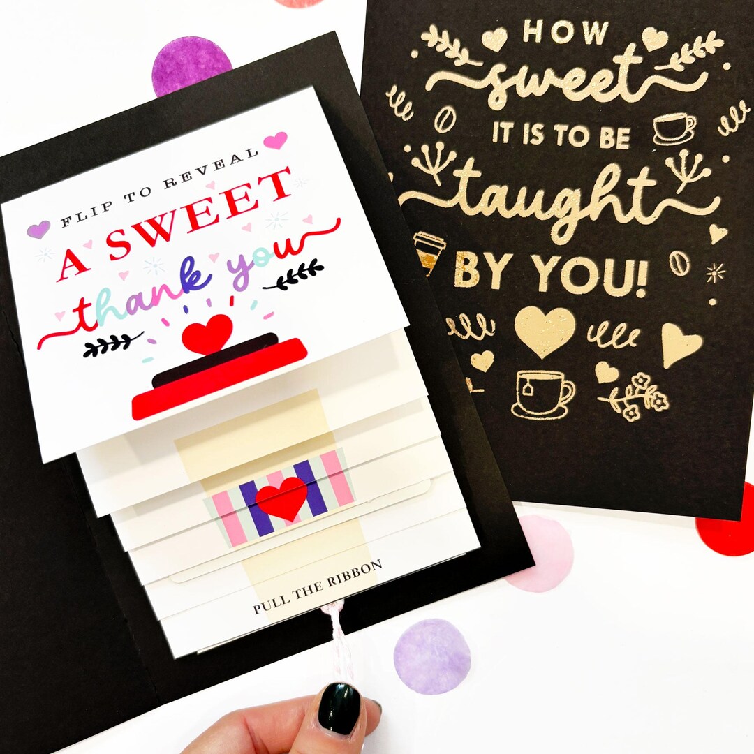 Teacher Valentine's Day Coffee Gift Card Holder Book, How Sweet It is ...