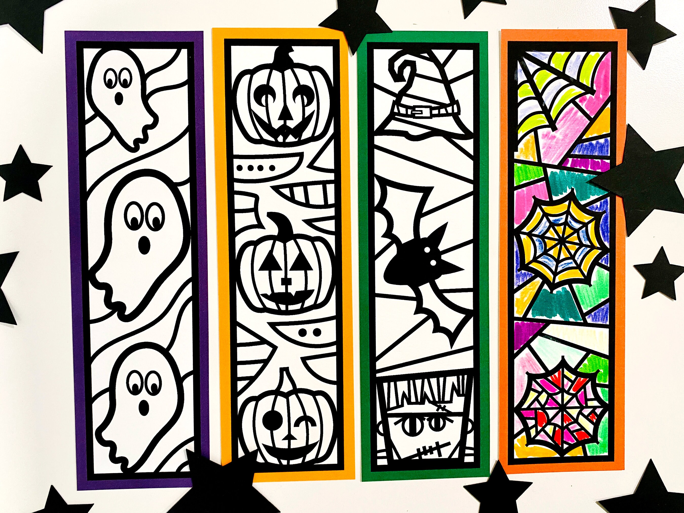 PRINTABLE Halloween Coloring Bookmarks Instant Download - Etsy