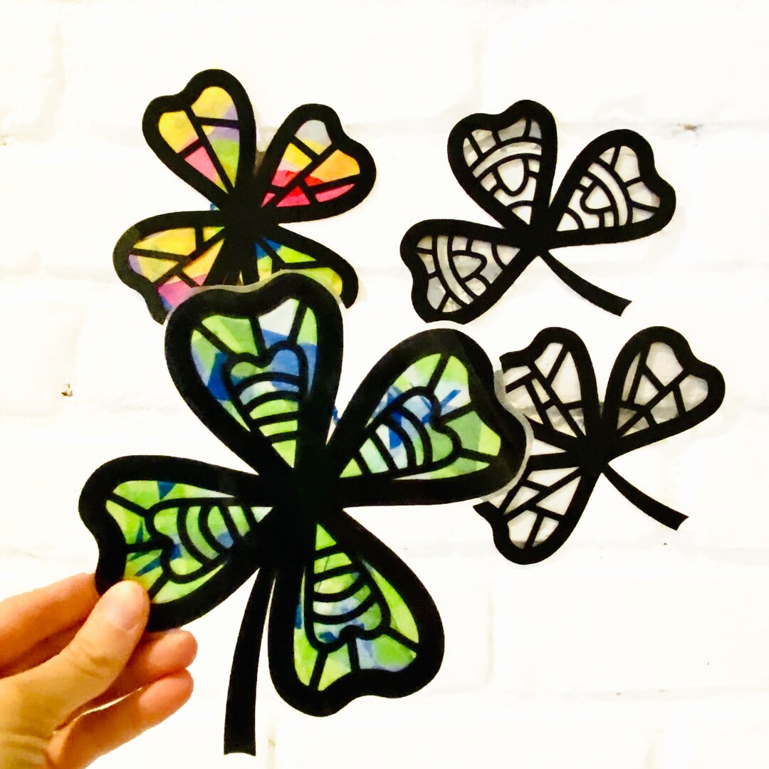 Shamrock Suncatcher Kit - St. Patricks Day Homeschool and Classroom ...