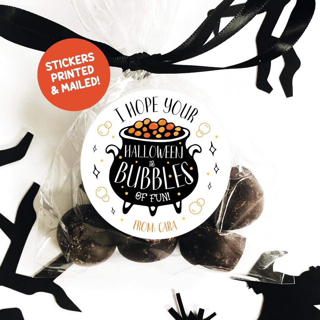Halloween Bubble Gum Party Favor Stickers, Halloween Classroom Bubbles ...