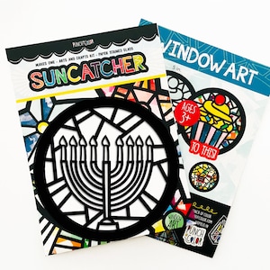 Menorah Suncatcher Art Kit, Hanukkah Crafts for Kids, Jewish Art ...