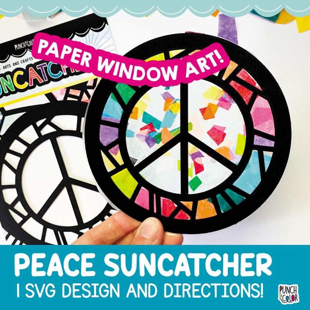SVG File Peace Sign, Make Peace Sign Suncatchers on Your Cricut, Peace ...
