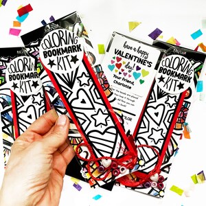 Valentine's Day Coloring Bookmark for Kids, Valentines Gifts for ...