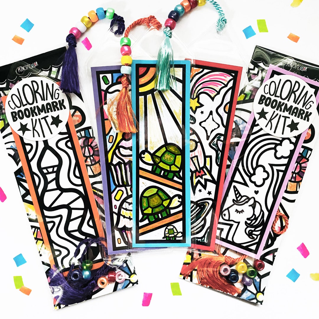Individually Packaged Coloring Bookmark Birthday Party Favors for Kids ...