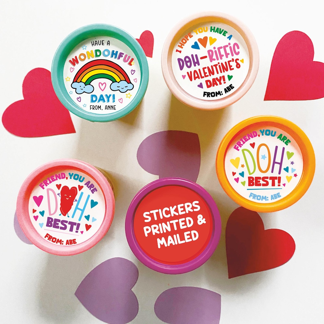 20 Doh Valentine's Day Stickers, You Are DOH Best Classroom Valentine's ...