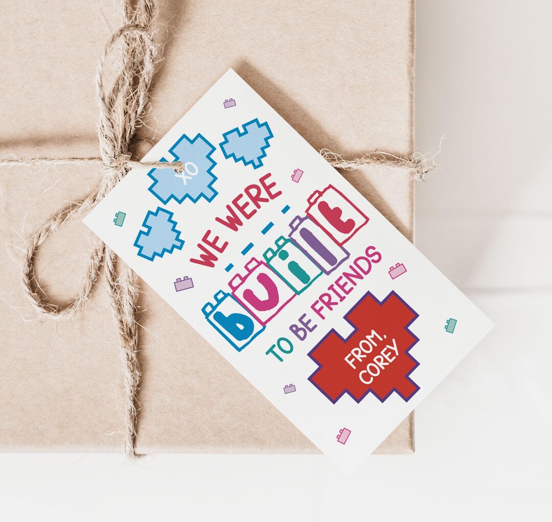 Building Bricks Valentine Printable, Builder Valentine's Day Gift Tags ...