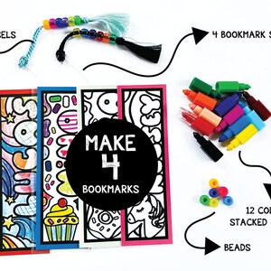 DIY 4 Bookmark Arts and Crafts Kit Kids Personalized - Etsy