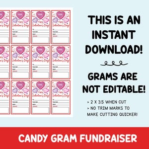 Valentine's Day Candy Gram Fundraiser From, Printable Valentine Flyer ...