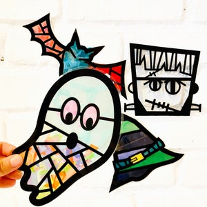 Halloween Suncatcher Kit - Halloween Class Party Craft - Halloween Gift ...
