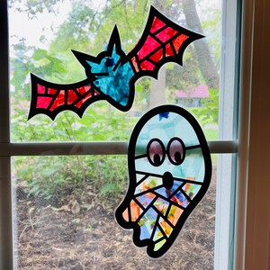 Halloween Suncatcher Kit - Halloween Class Party Craft - Halloween Gift ...
