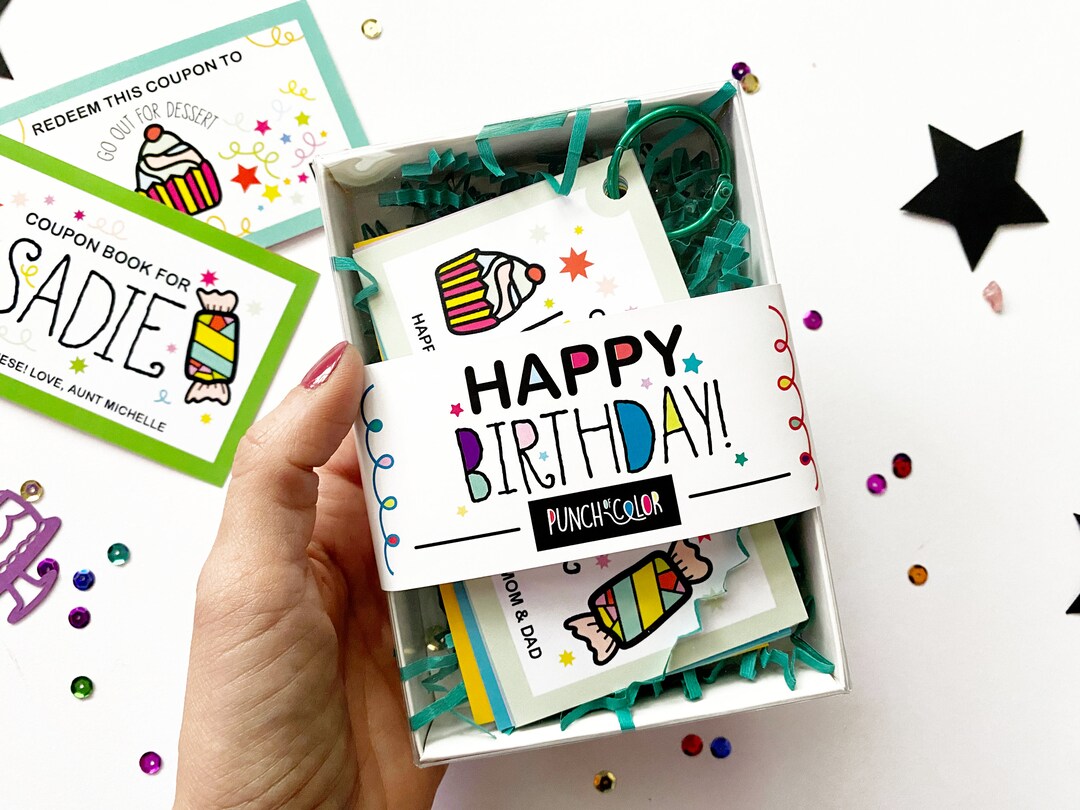 Birthday Custom Coupon Book for Kids Gift Personalized Printed Love ...