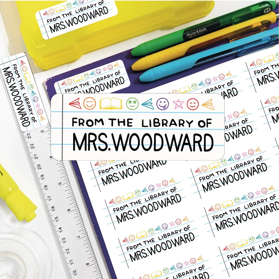 Set of 30 This Belongs to Teacher Stickers, Teacher Book Labels ,from ...