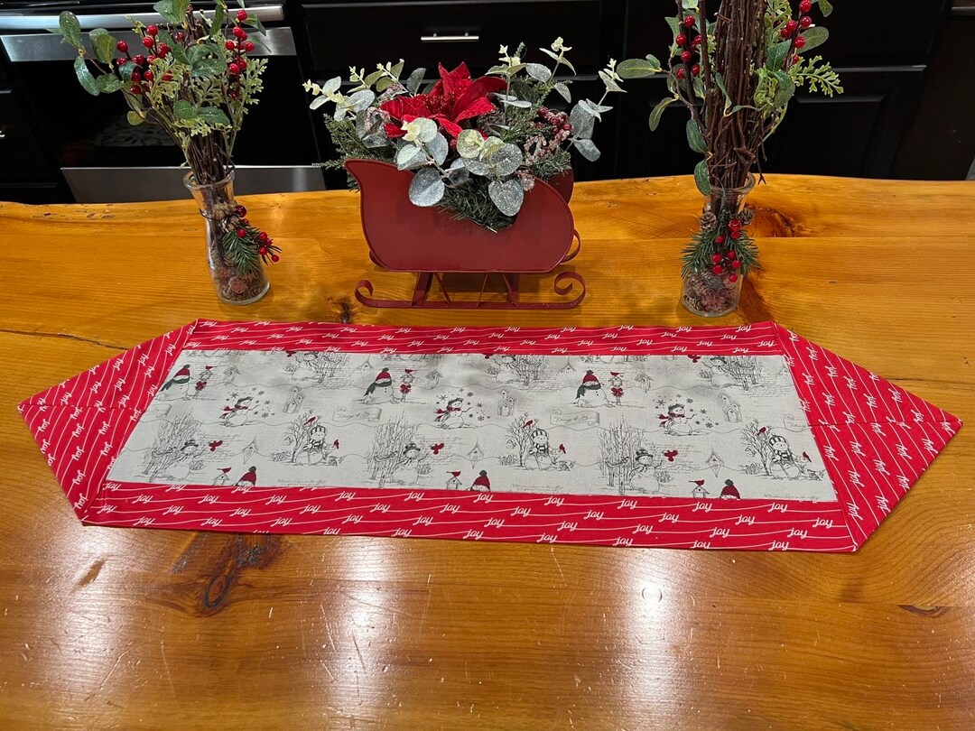 Christmas Side Table Runner/ Entryway Table Runner/ Christmas Decor ...