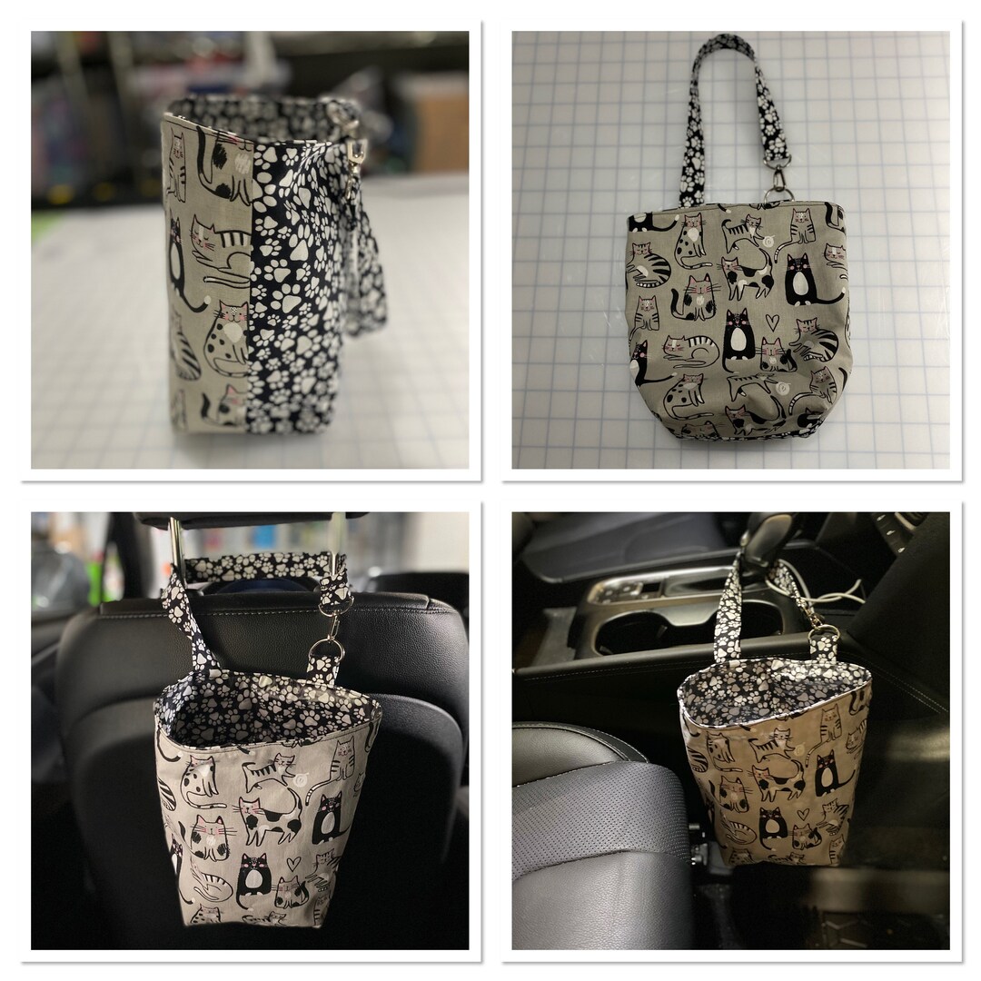 Car Trash Bag/ Fabric Trash Bag/ Car Toy Bag/ Car Organization/ Car Bag ...