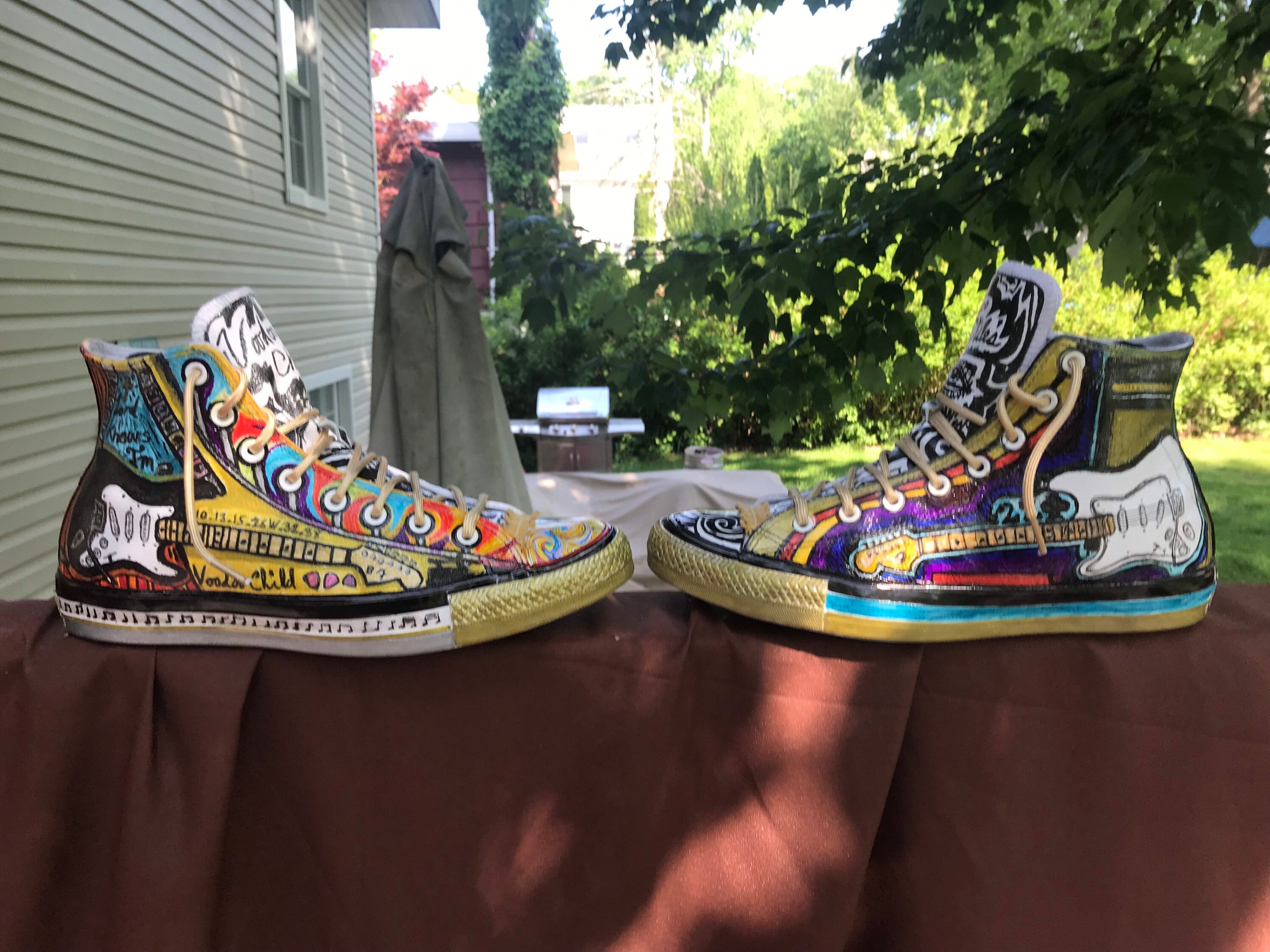 Jimi Hendrix Sneakers Custom Converse Fender Stratocaster - Etsy