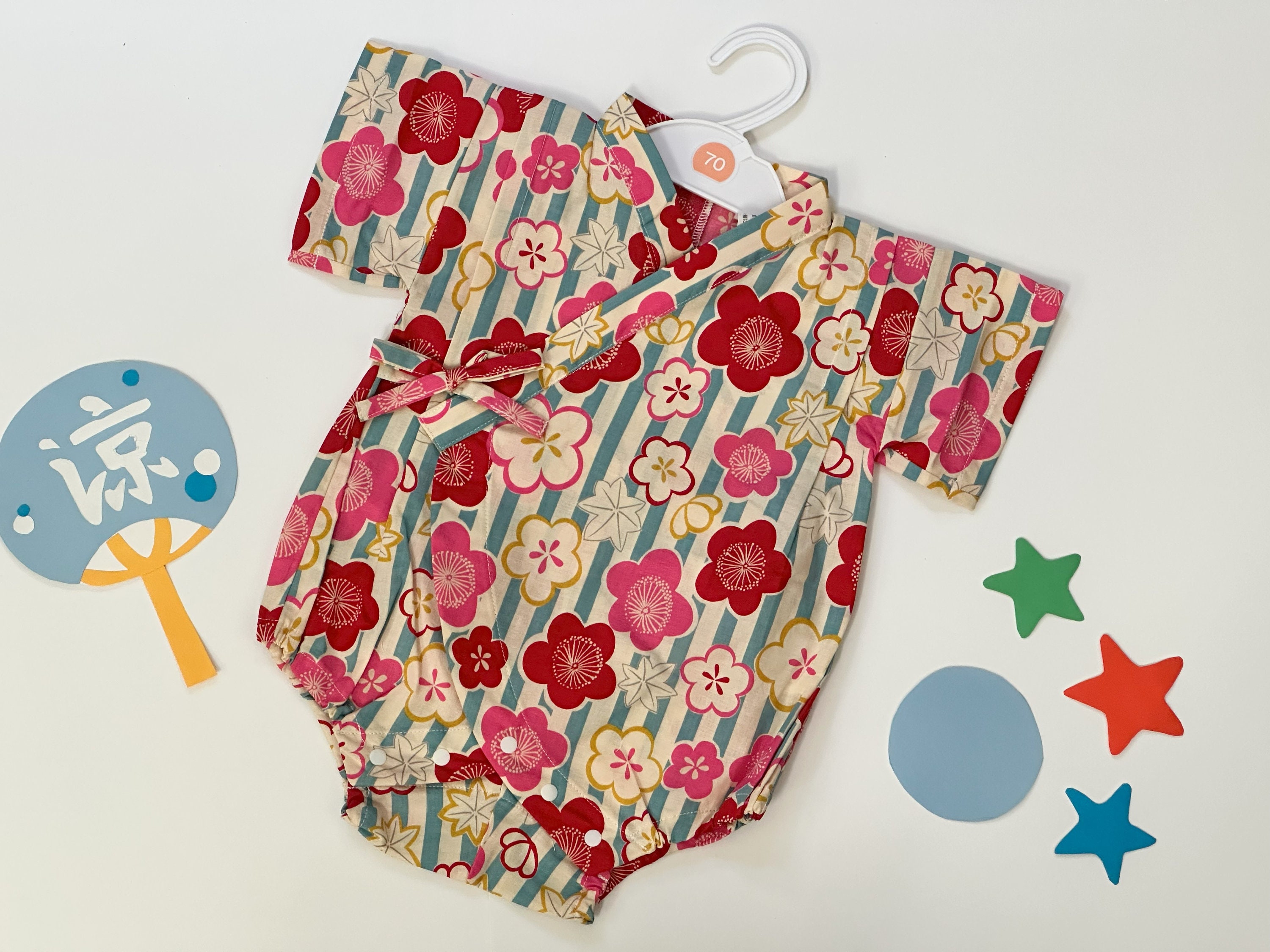 Baby Girl 3-6M Cotton Jinbei Style Romper - Etsy