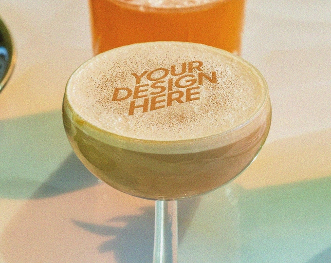 Stencil For Cocktail Personalized Coffeecocktail Stencil Etsy
