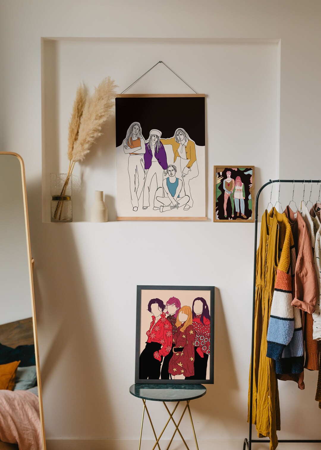 Maneskin Merch, Rock Band Printable Wall Art Bundle, Wall Illustration ...