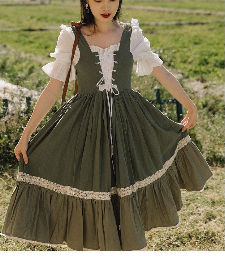 Cottage Core Dress Folklore Dress Etsy