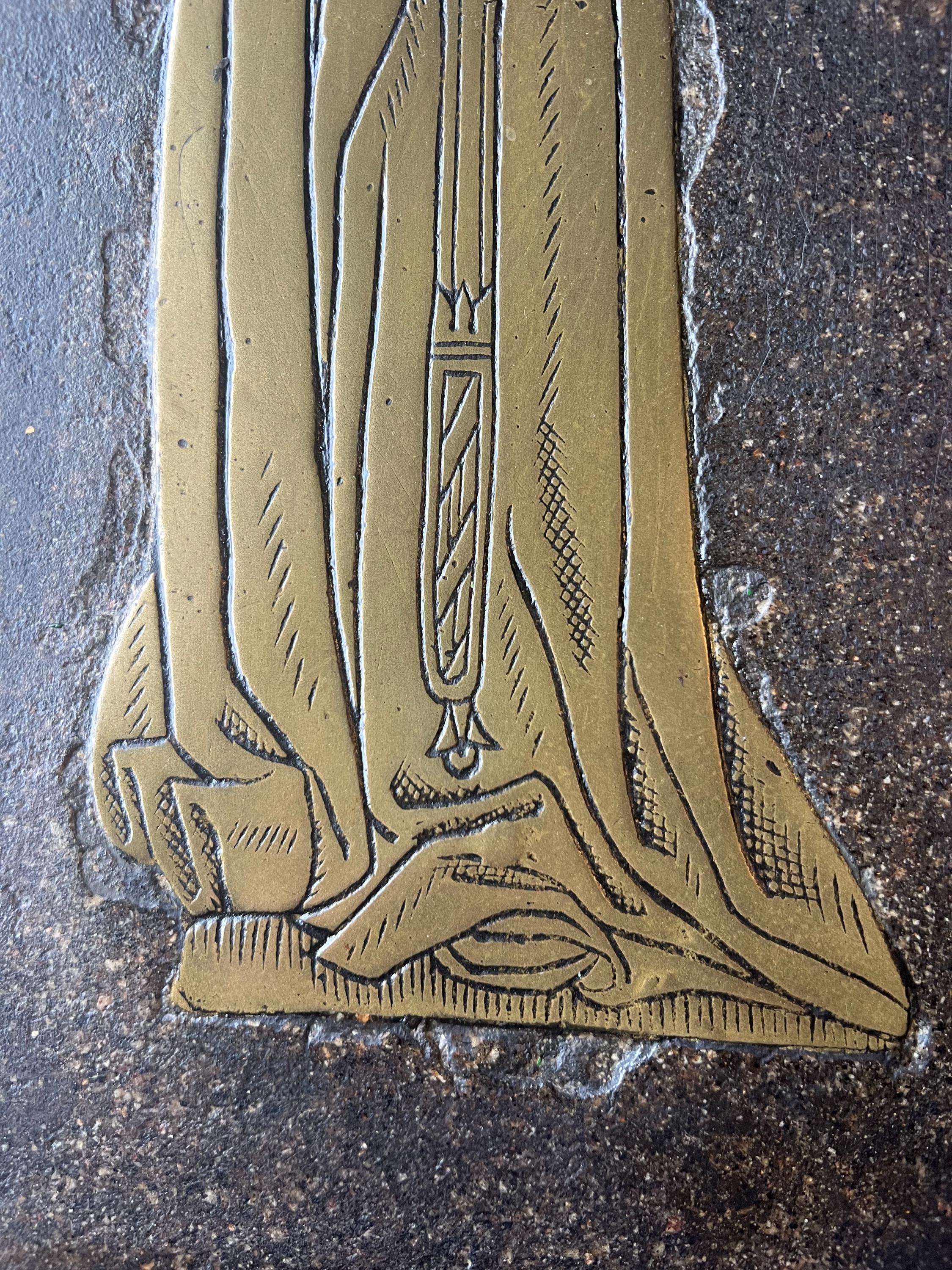 Wall Mounted Medieval Brass Rubbing Plaque Wall Hanging Elizabeth St ...