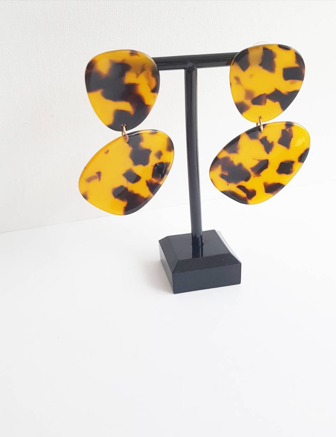 Aretes en Print de Tortuga Carey en Material Acrílico - Etsy España