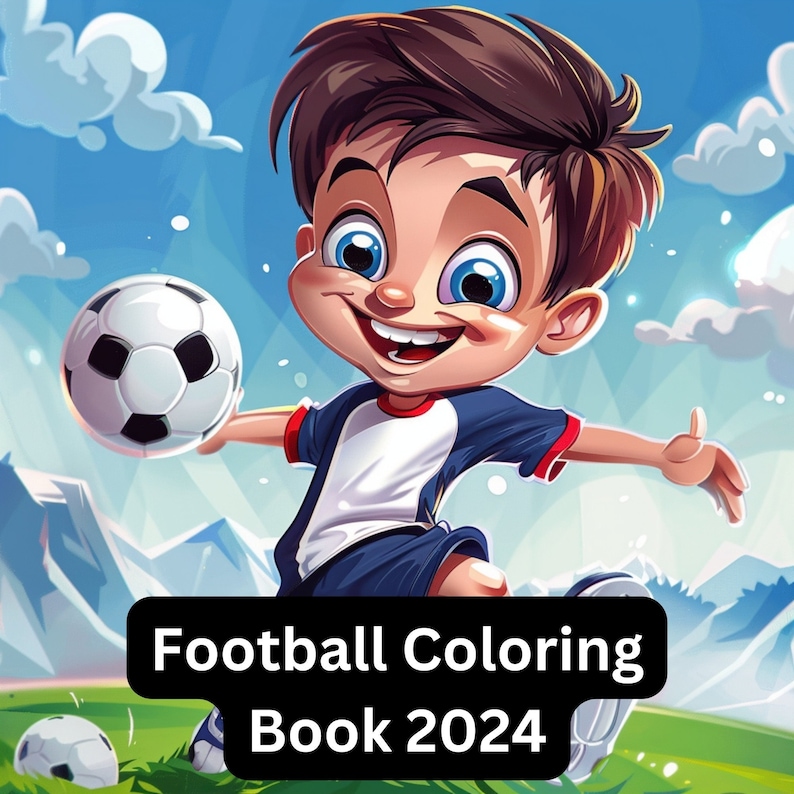 Football Coloring Book 2024, Euro 2024, Euro Cup 2024, European Cup ...