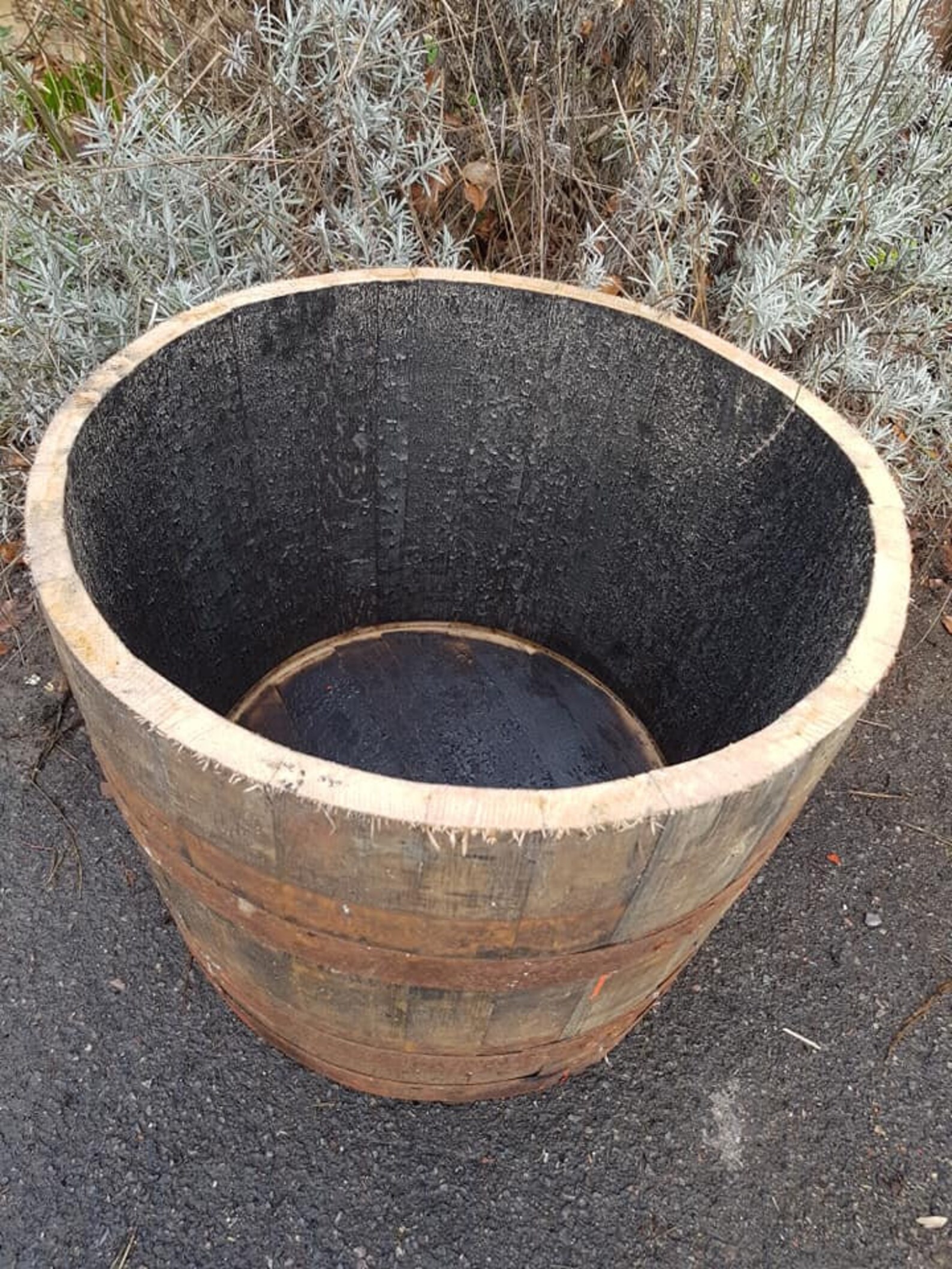 WHISKEY BARREL PLANTER Reclaimed Oak Cask Planters Freshly - Etsy UK
