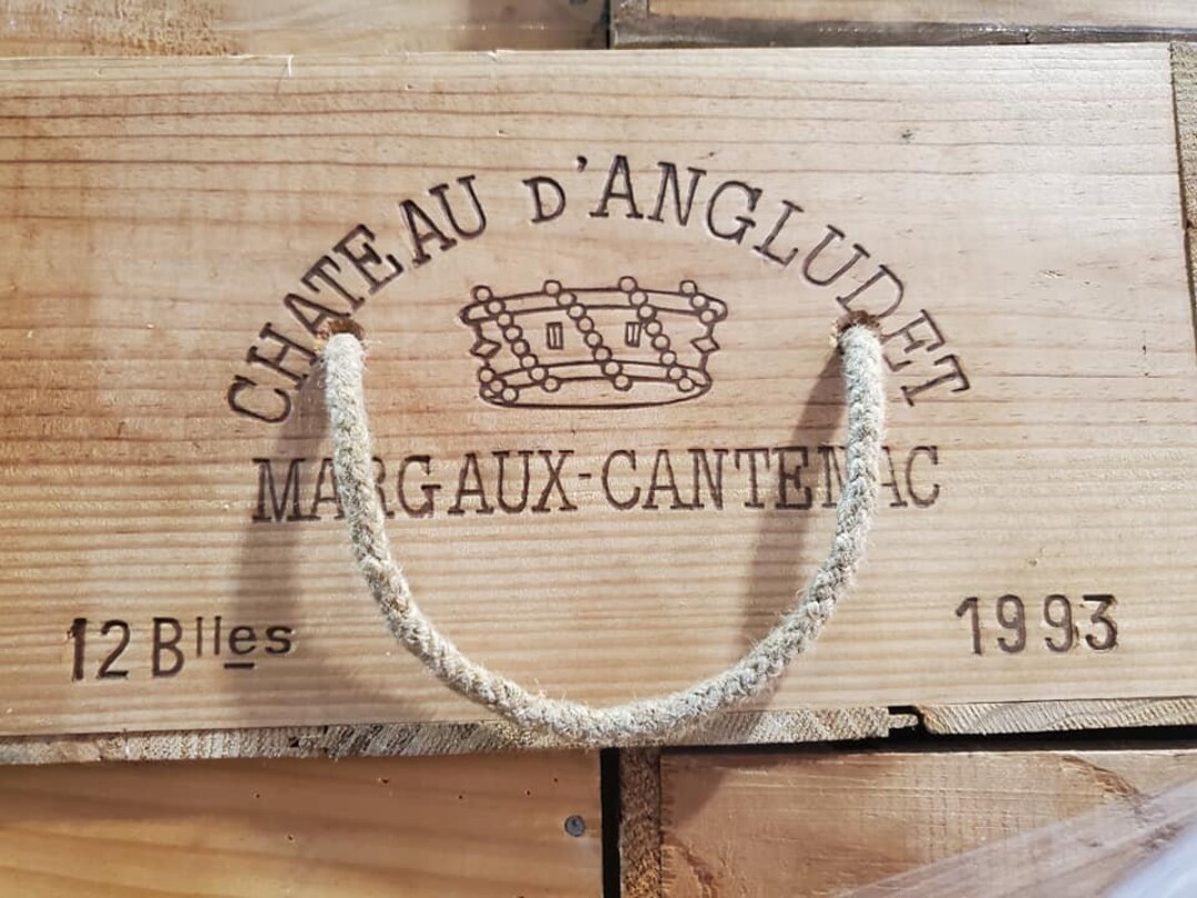 Vintage 12 Bottle Size Wine Box With Rope Handles - FREE DELIVERY - Etsy