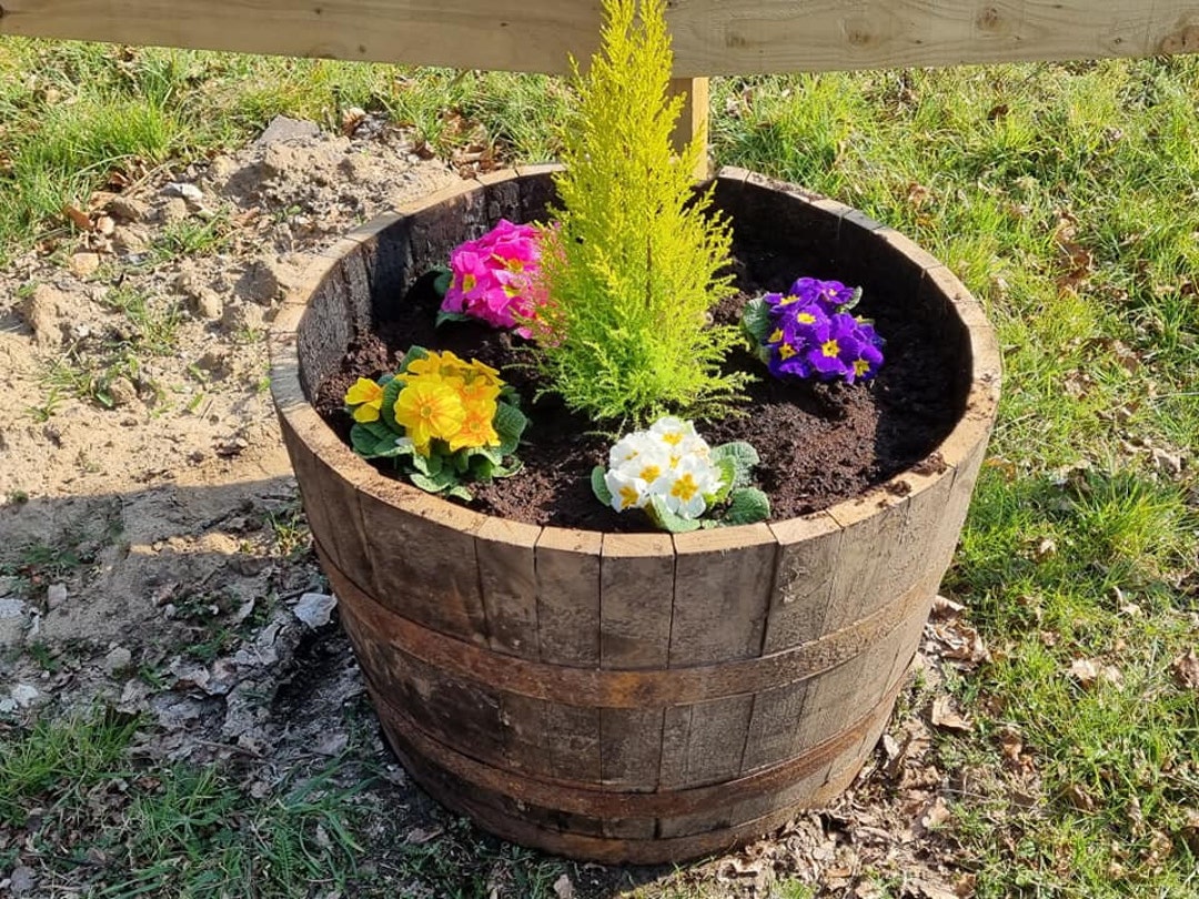LARGE WHIKSEY BARREL Shrub / Bush Planter / Garden Tub / Plant Pot - Etsy