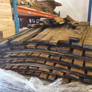 5 X Oak Wine Barrel Staves - Reclaimed Wine Barrel Wood Staves - French ...