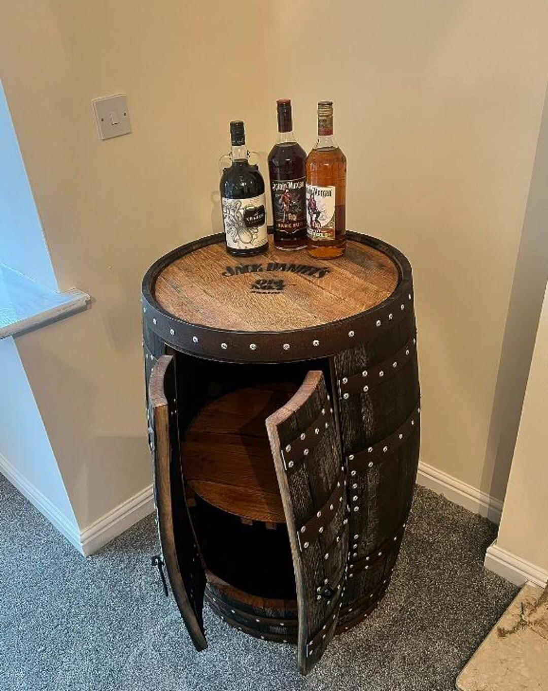 Whisky Barrel Half Scotch Reclaimed Cask - Drinks Cabinet - Oak Barrel ...