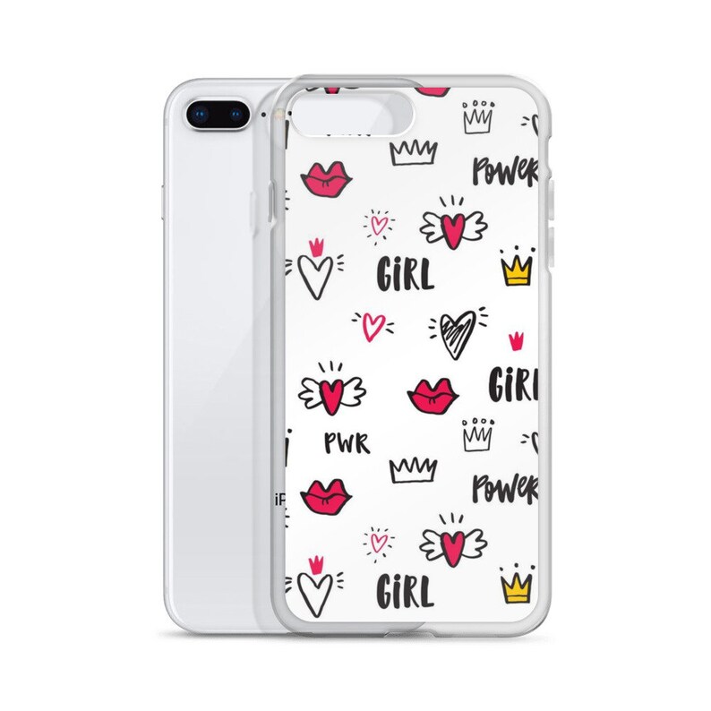 Girl iPhone Case, Girly iPhone Case, Kisses iPhone Case, Flying Hearts ...