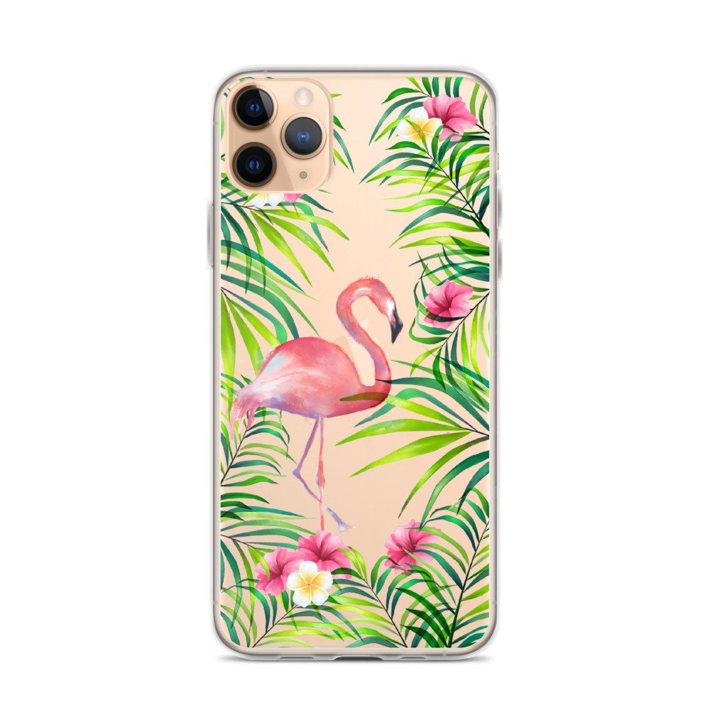 Flamingo iPhone Case Clear iPhone Case Tropical iPhone Case - Etsy