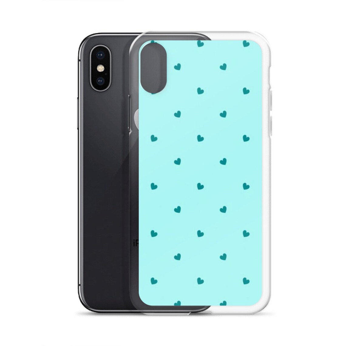 Blue Hearts iPhone Case Heat iPhone Case Couple iPhone Case | Etsy
