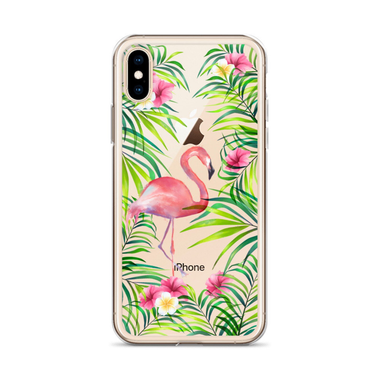 Flamingo iPhone Case Clear iPhone Case Tropical iPhone Case - Etsy