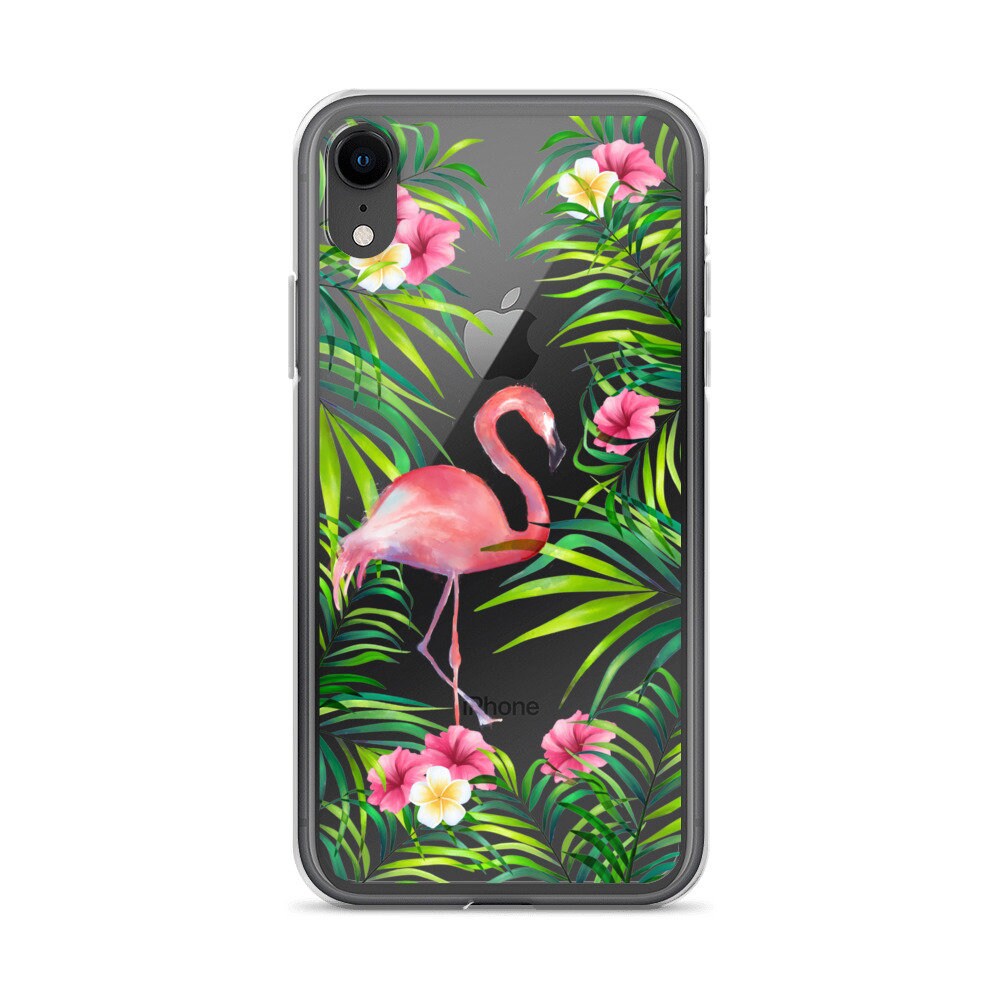 Flamingo iPhone Case Clear iPhone Case Tropical iPhone Case - Etsy
