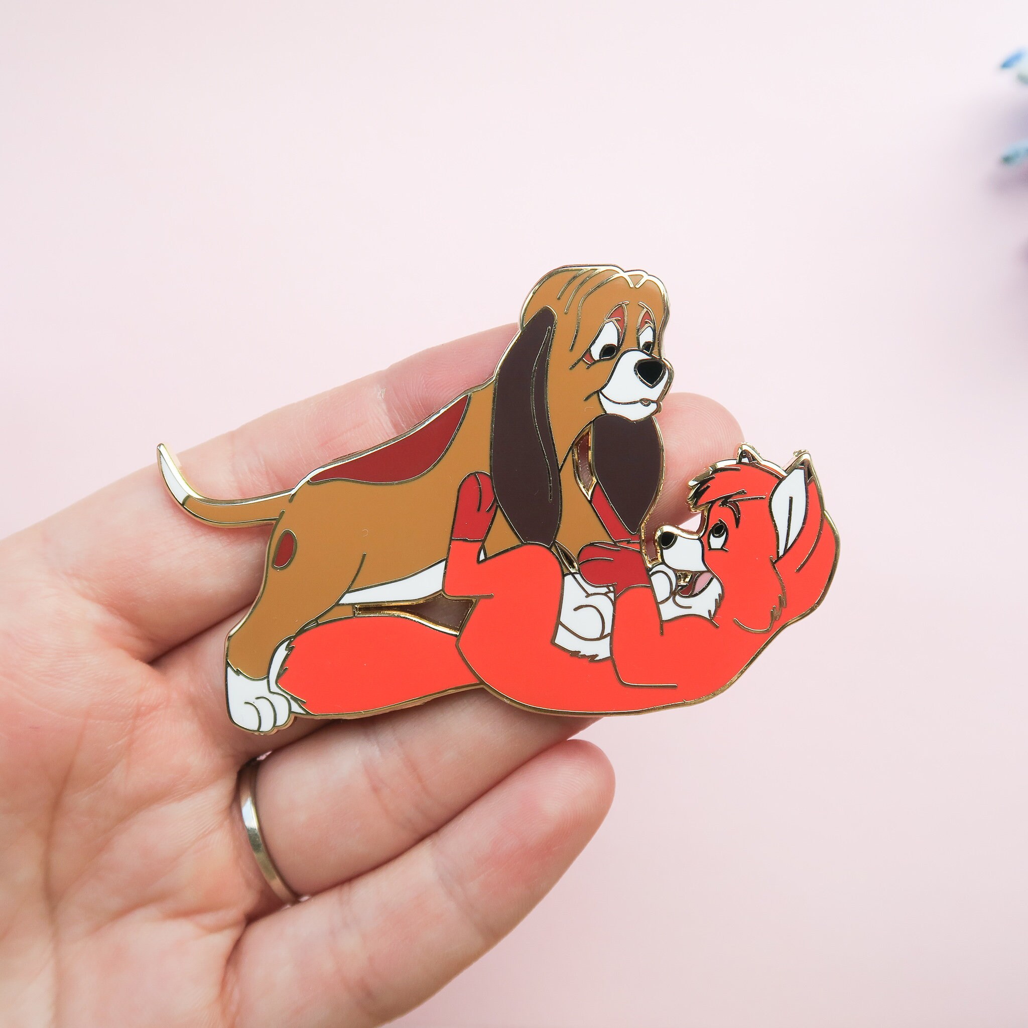 Fox and Hound Enamel Pin Dog Pins Enamel Pin Disney | Etsy