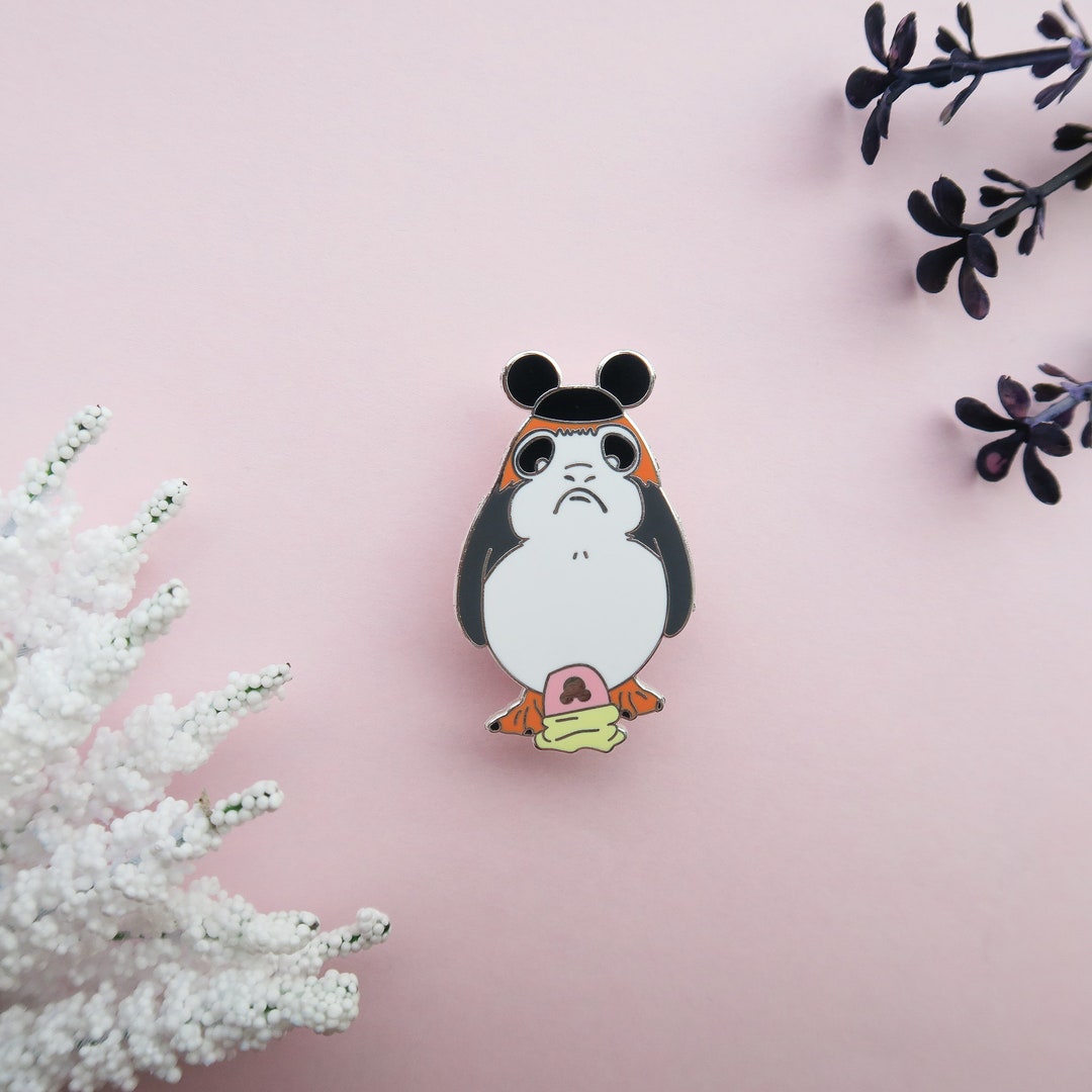 Porg in Disney Enamel Pin - Cute Enamel Pins - Star Wars Enamel Pin ...