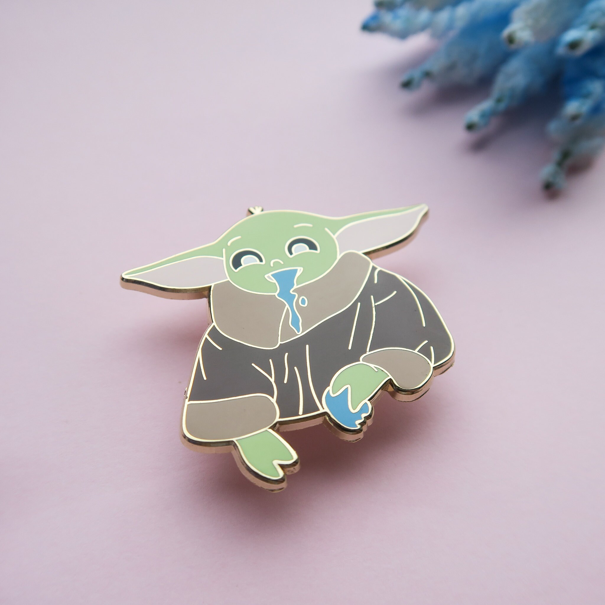 Grogu (baby Yoda) Vomit Enamel Pin - Cute Enamel Pin - Star Wars Enamel ...