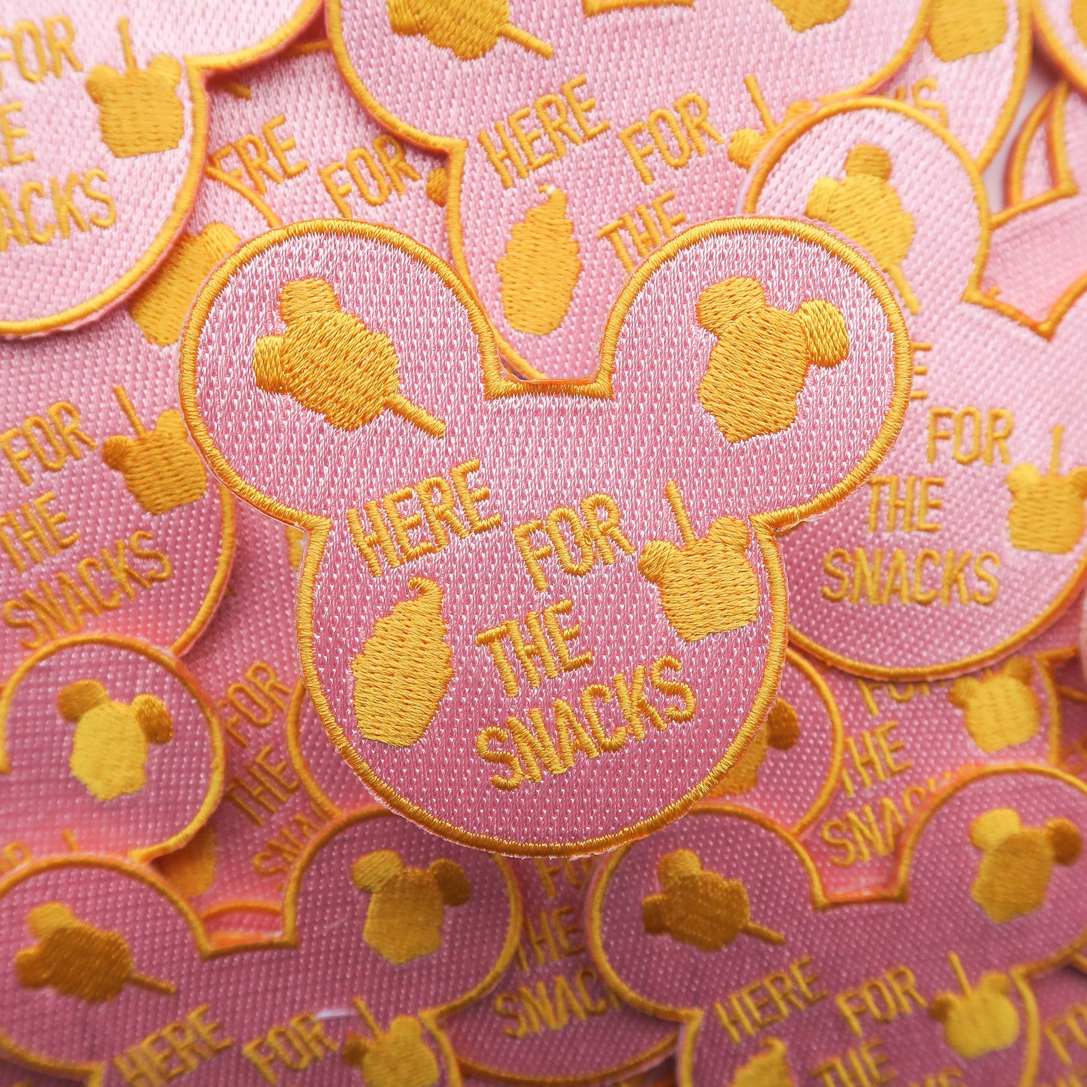 Here For The Snacks Patch Cute Patch Snacks Patch Pink | Etsy