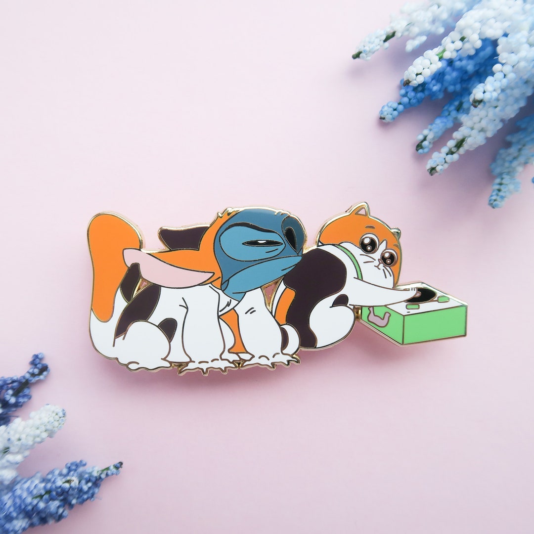 Mochi and Stitch Enamel Pin - Cute Enamel Pins - Stitch Enamel Pin ...