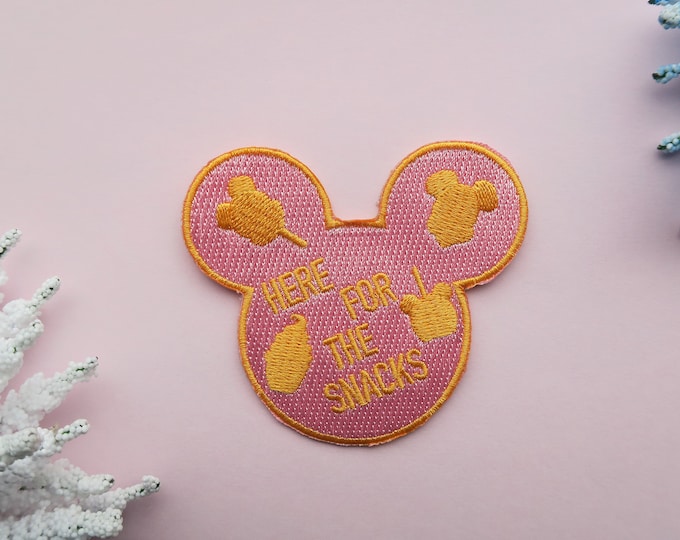 Here for the Snacks Patch - Cute Patch - Snacks Patch - Pink Patch ...