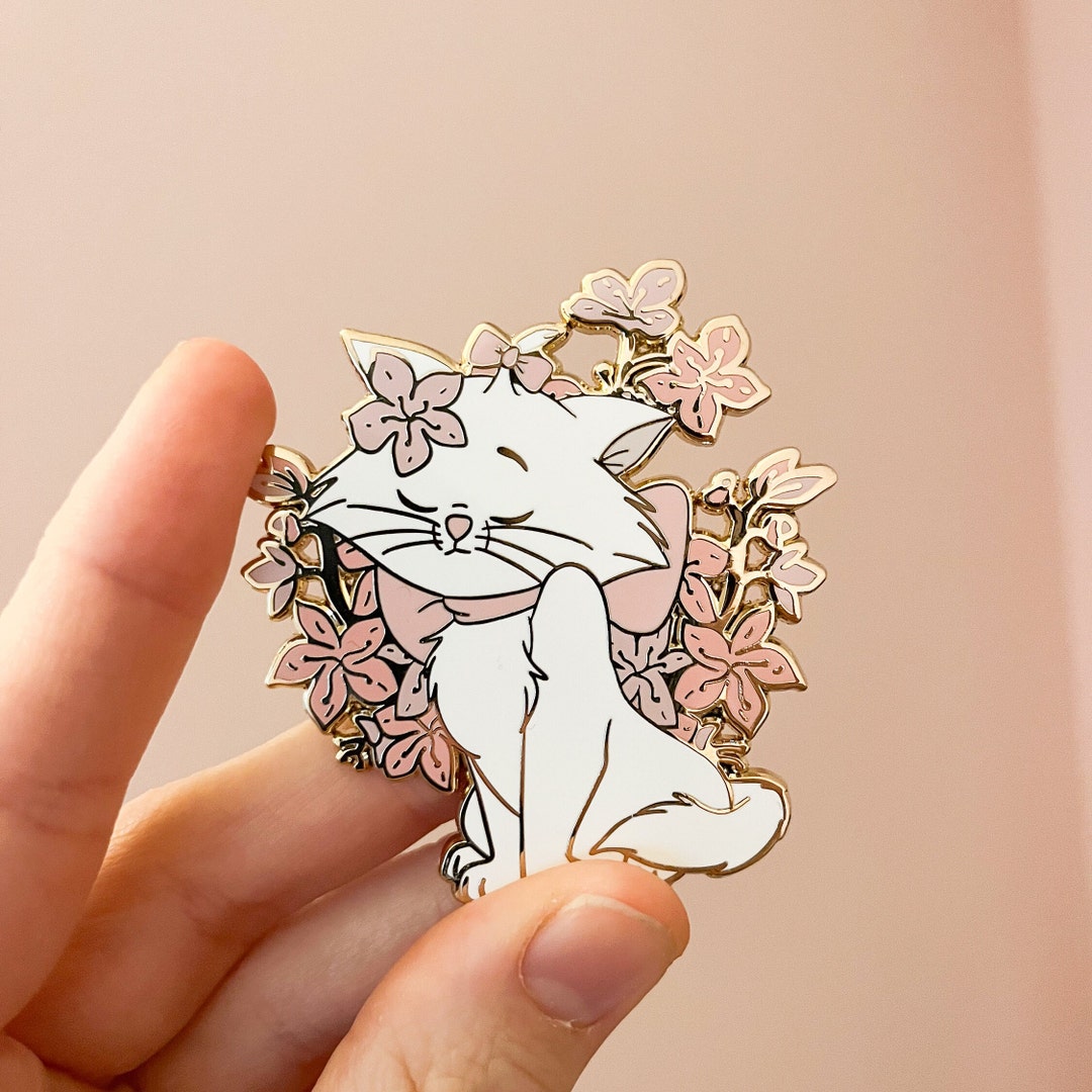 Marie Sakura Pink - Aristocats Enamel Pins - Cat Enamel Pin - Cute ...