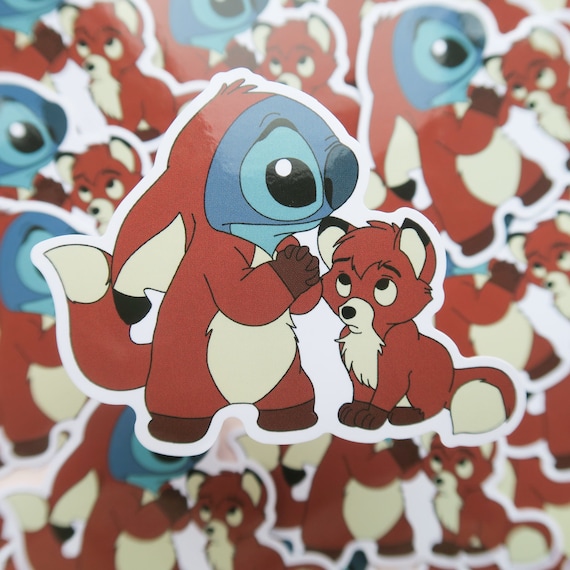 Stitch and Todd Sticker Cute Stickers Disney Stickers - Etsy