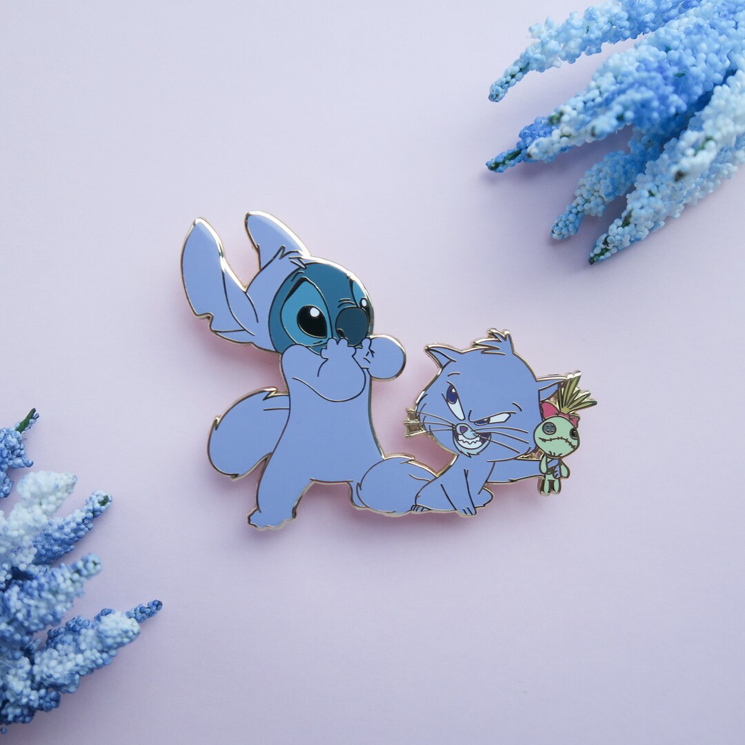 Yzma and Stitch Enamel Pin ENG Enamel Pins Stitch Enamel - Etsy