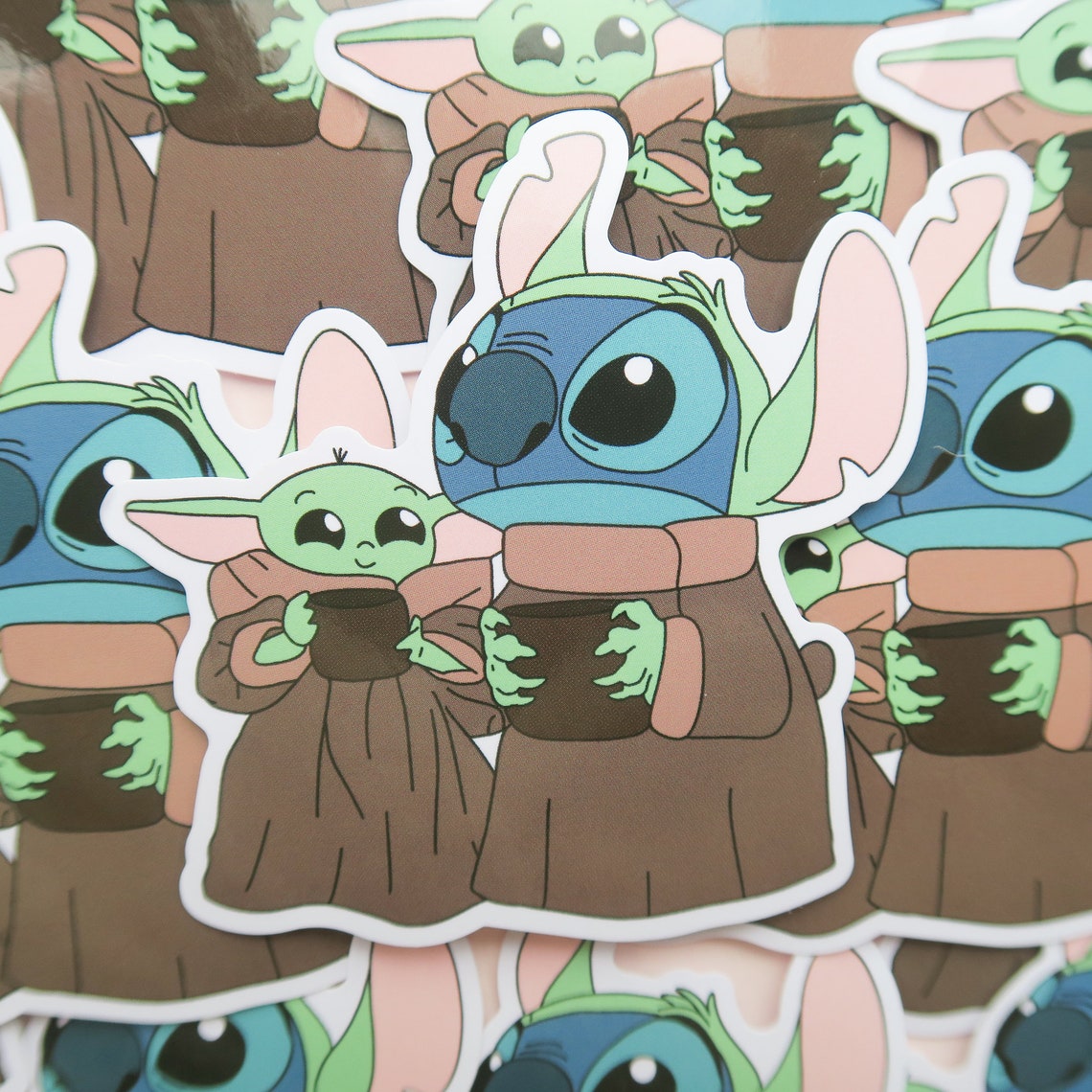 Stitch and Grogu Sticker Cute Stickers Disney Stickers - Etsy