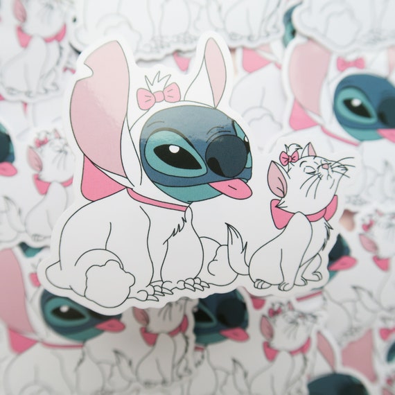 Stitch and Marie Sticker Cute Stickers Disney Stickers | Etsy