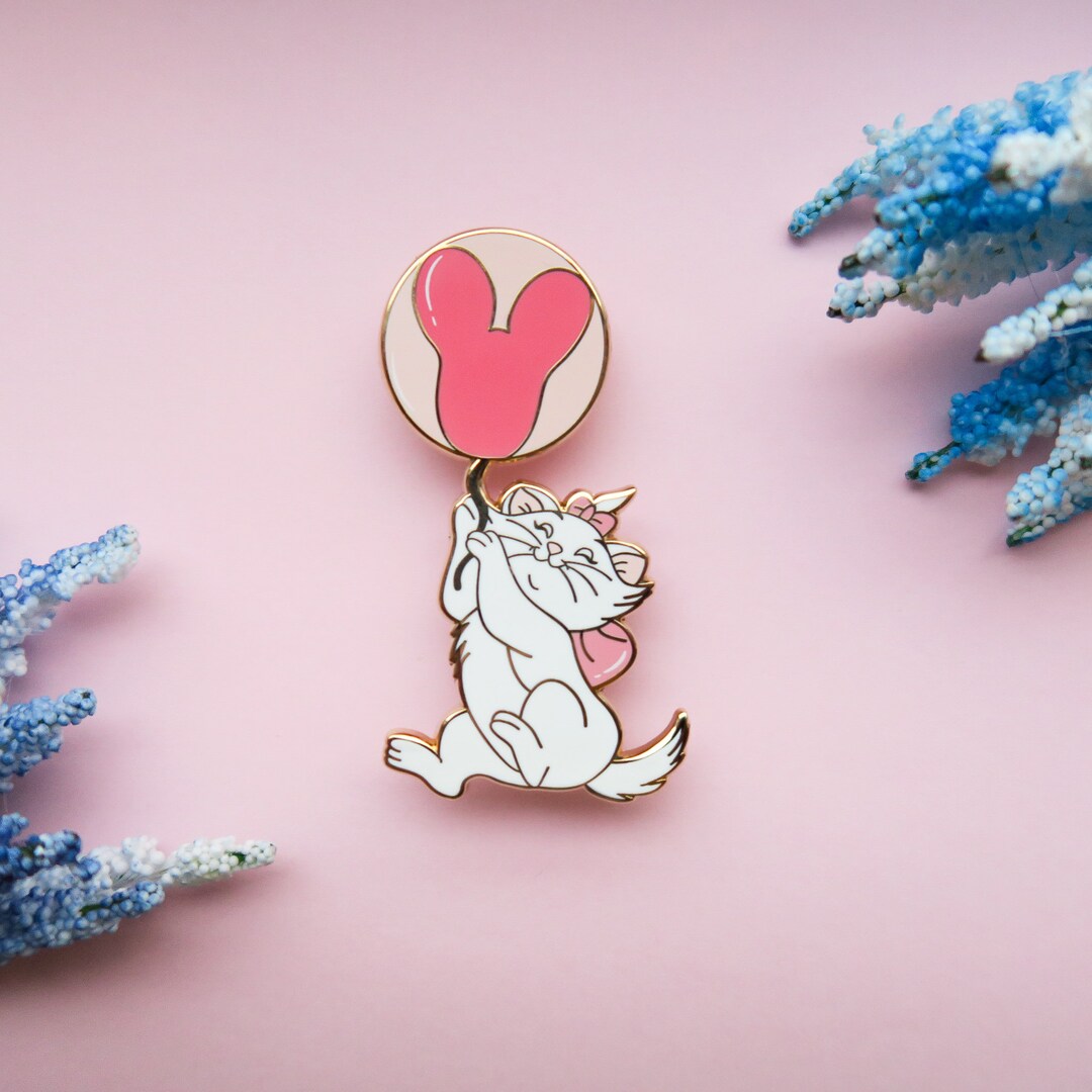 Marie Balloon Enamel Pin - Aristocats Pins - Cat Enamel Pin - Disney ...