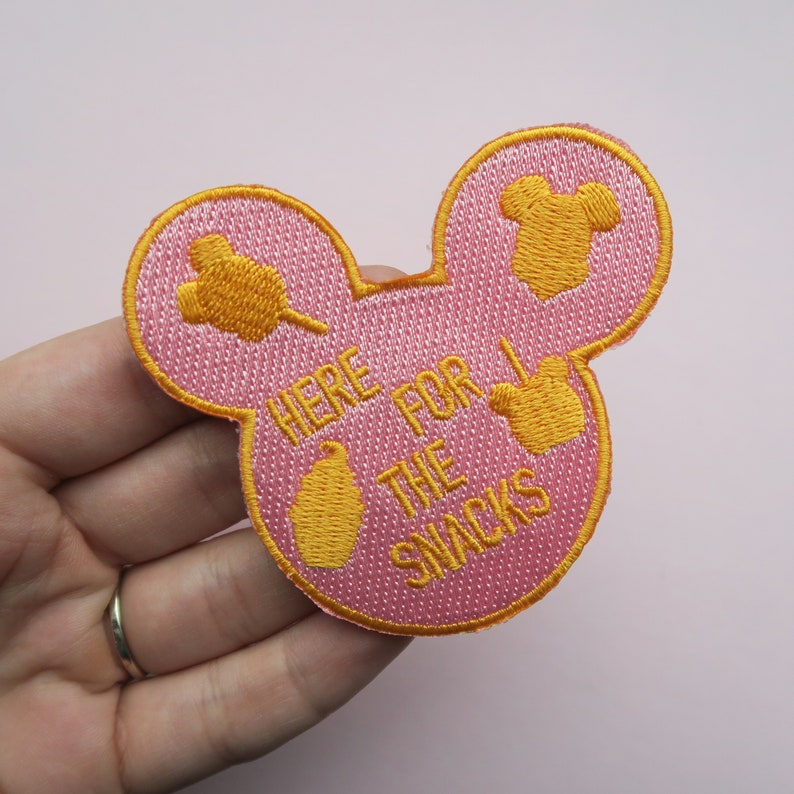 Here for the Snacks Patch Cute Patch Snacks Patch Pink - Etsy