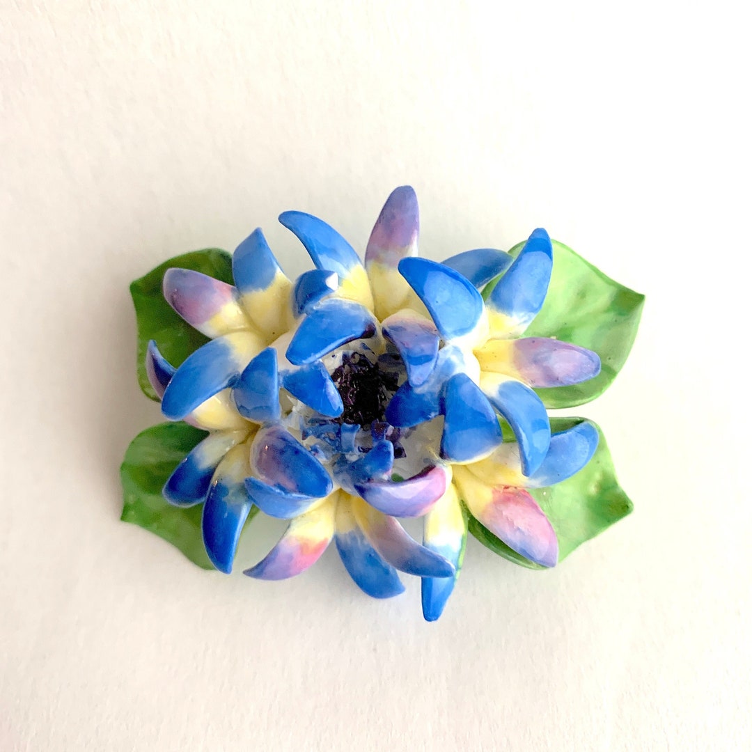 Vintage Cara China Brooch. Porcelain Flower Brooch. Staffordshire, Made ...